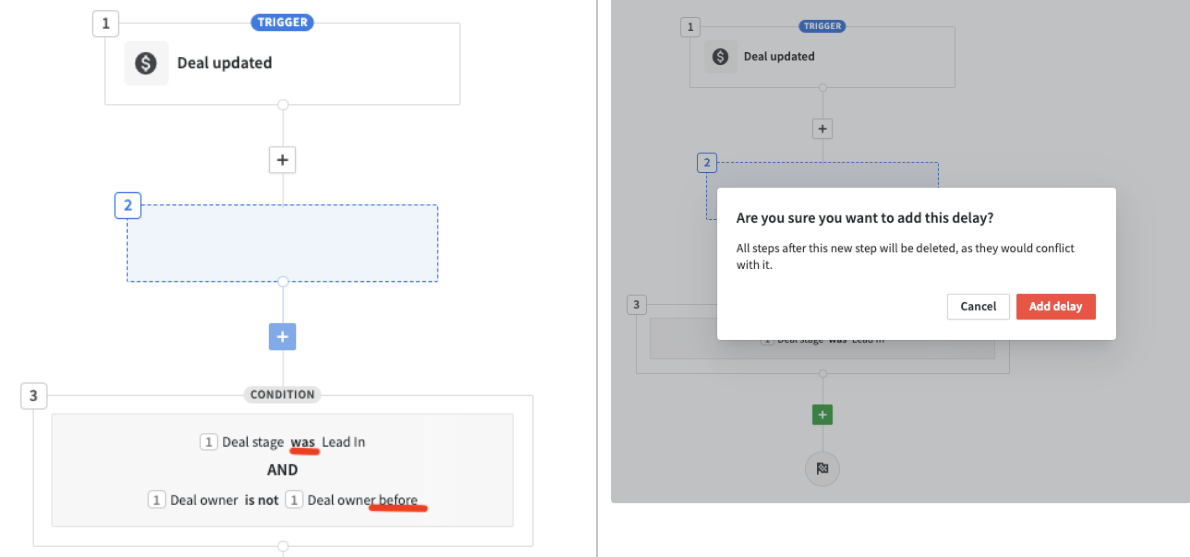 Automations: delay feature - Knowledge Base | Pipedrive